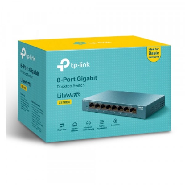 TP-Link LS108G 8-Port 10/100/1000Mbps Desktop Switch